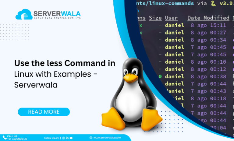 Use the less Command in Linux with Examples - Serverwala